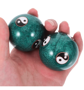 Boules Qi Gong Baoding Émail Cloisonné Vertes | Artisan d'Asie
